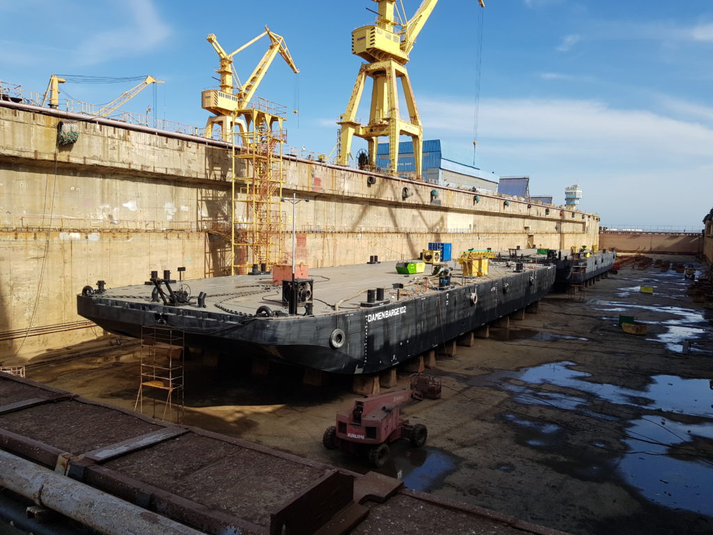 Sourcing, inspecting, purchase and modification of two 60x20m Pontoons ...